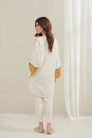 White & Mustard Tunic – Lulusar